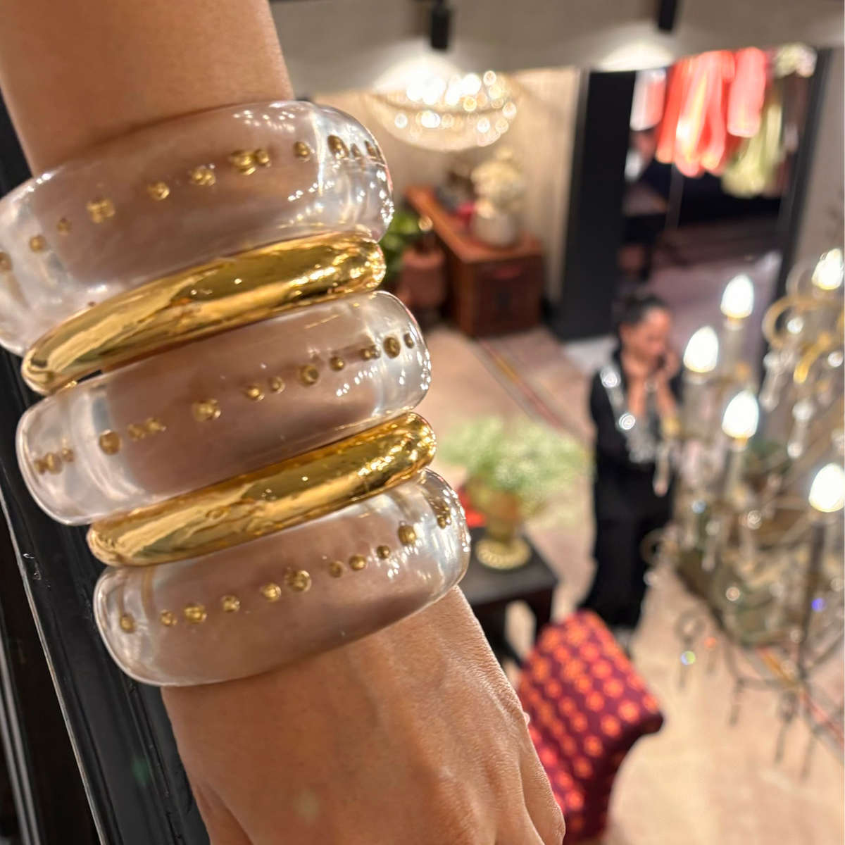 Aqua Glow Bangles (set of 3) – Simran Chhabra